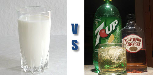 What is your favorite drink? I'd have to choose between milk and SoCo ...